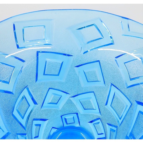 Unbranded | Accents | Pressed Glass Vase Fluted Blue With Raised ...